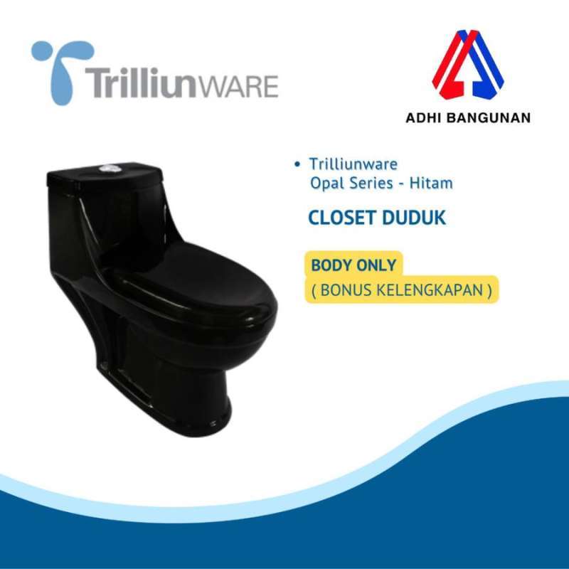 Promo Closet Duduk Kloset Duduk Soft Closing Monoblok Trilliun Opal Hitam Diskon 1% Di Seller ...