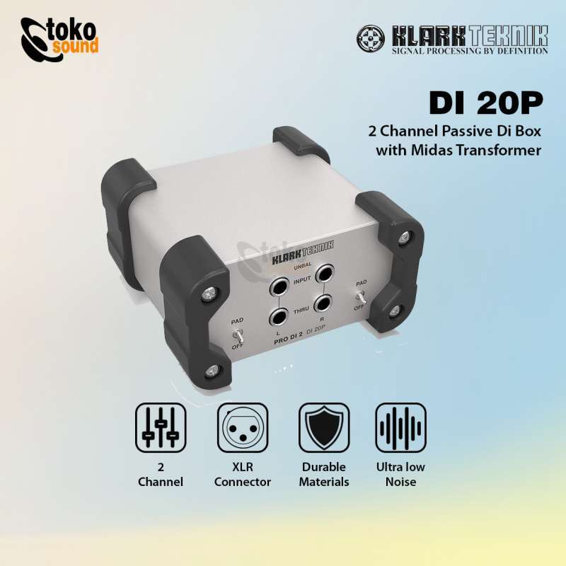 Jual Klark Teknik Di20p Di 20p - 2 Channel Passive Direct Box With Midas Transformer Di Seller ...