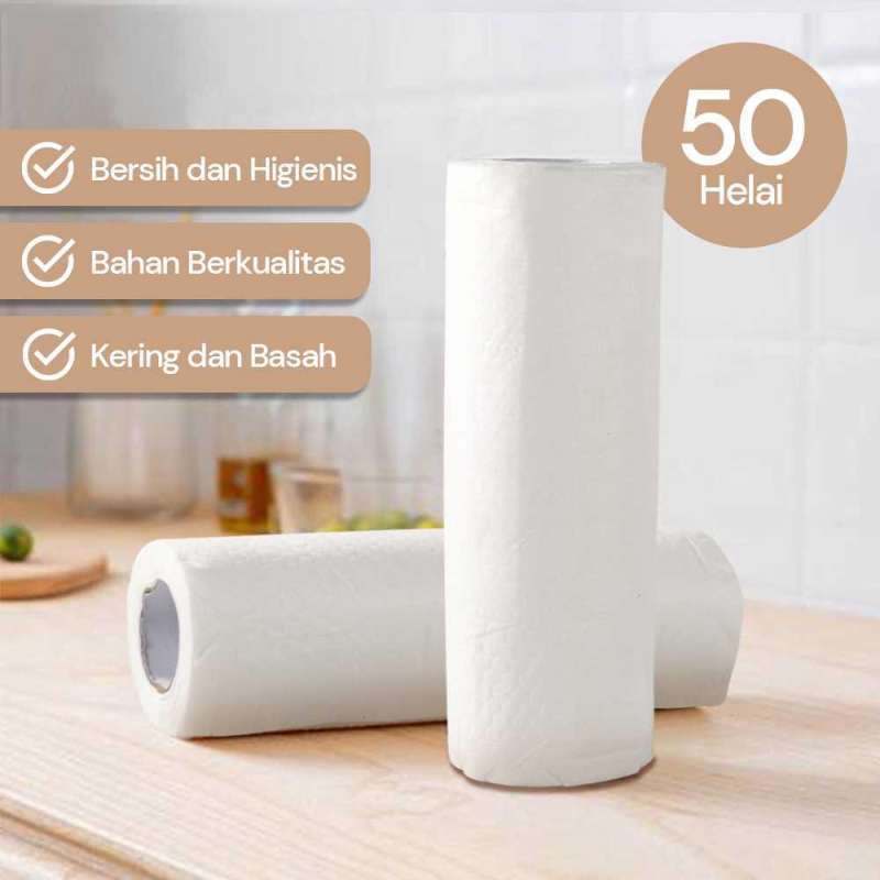 Jual Lazy Rag Tisu Kertas Disposable Paper Towel 1 Roll (50 Helai ...