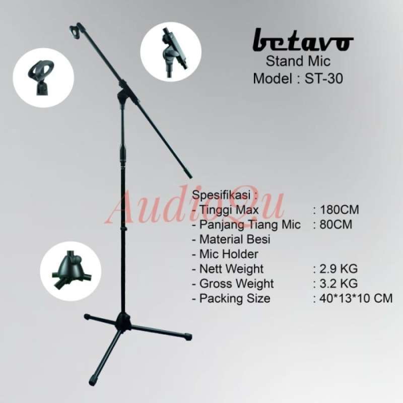 Promo Stand Tiang Mic Full Besi Panjang Betavo St 30 St30 Diskon 50% Di ...