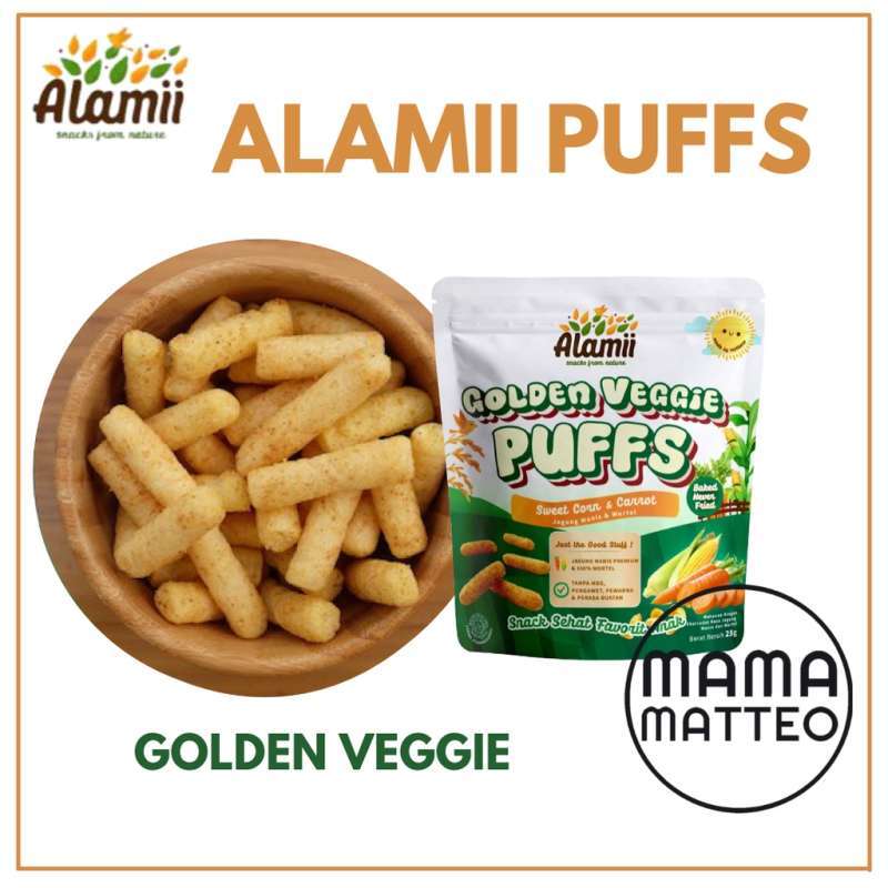 Jual Alamii Puffs Snack Bayi Anak / Cheese Golden Veggie Peanut Butter ...