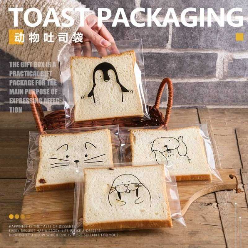 Jual Single Plastic Toast Packaging 100pcs Per Pack / Plastik Bungkus ...