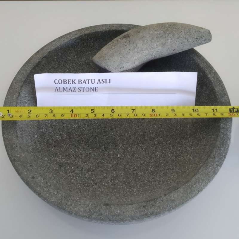 Jual Cobek Batu Asli Gunung + Ulekan Ukuran 30cm Di Seller Ayato ...