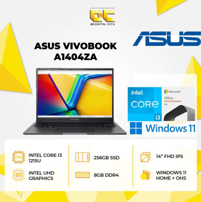 Jual Asus Vivobook A1404za I3 1215 8gb 256gb W11+ohs 14.0fhd Ips ...