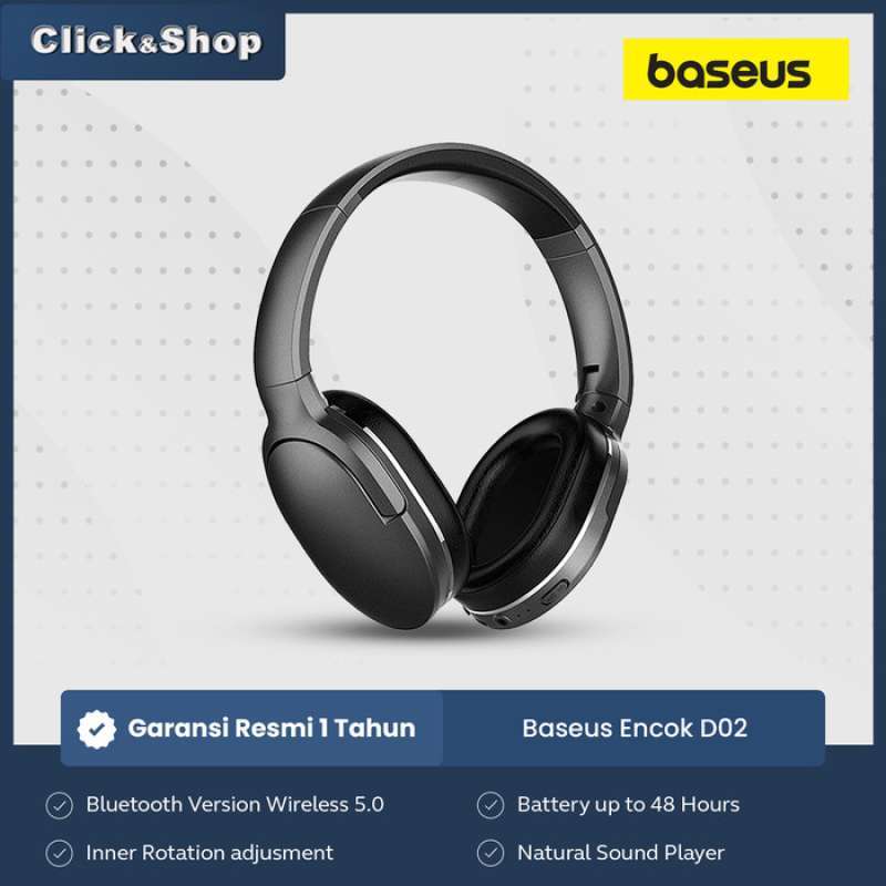 Jual Baseus Encok D02 Pro Headphone Bluetooth Wireless Noise Reduction ...