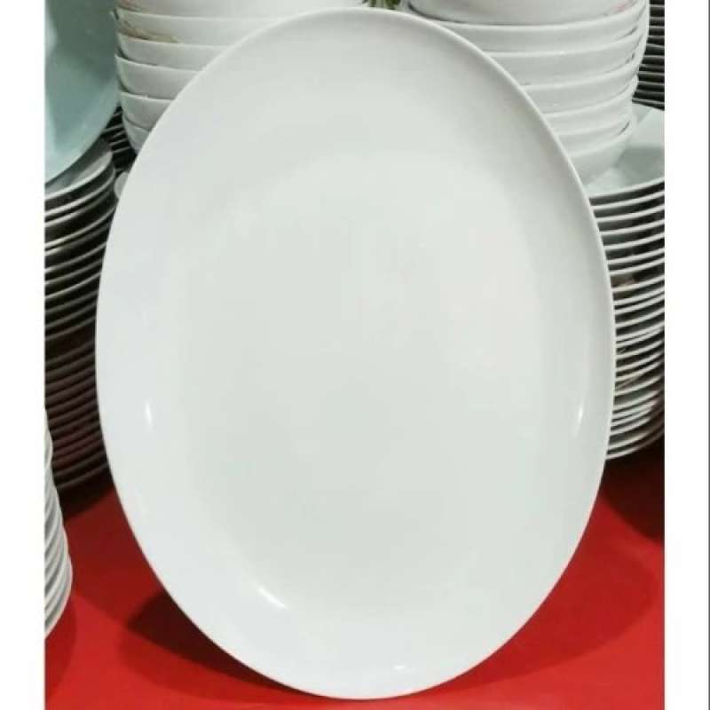 Promo Piring Saji Ikan Oval Keramik 42 Cm I Piring Lodor Keramik Jumbo ...