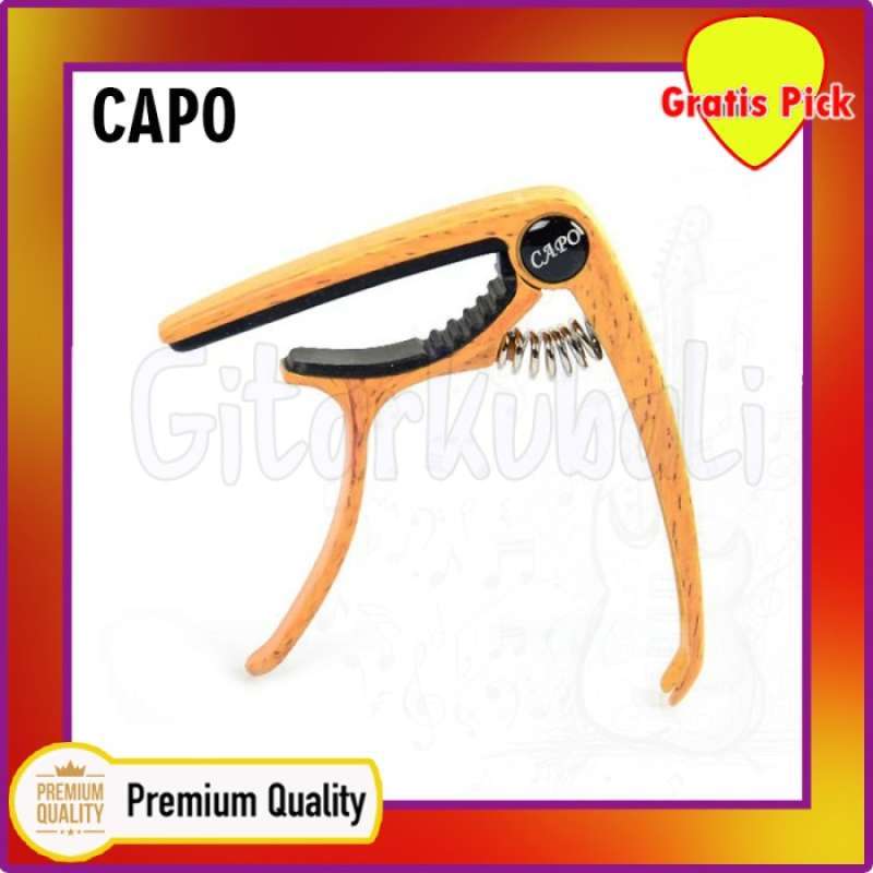 Jual Capo Gitar Kapo Guitar Kappo Besi Alumunium Titanium Wood Motif ...