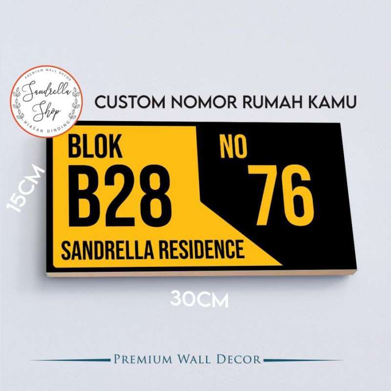 Jual Nomor Rumah Custom Papan Alamat Nomer Rumah Nomor Kos Nomor Kamar ...