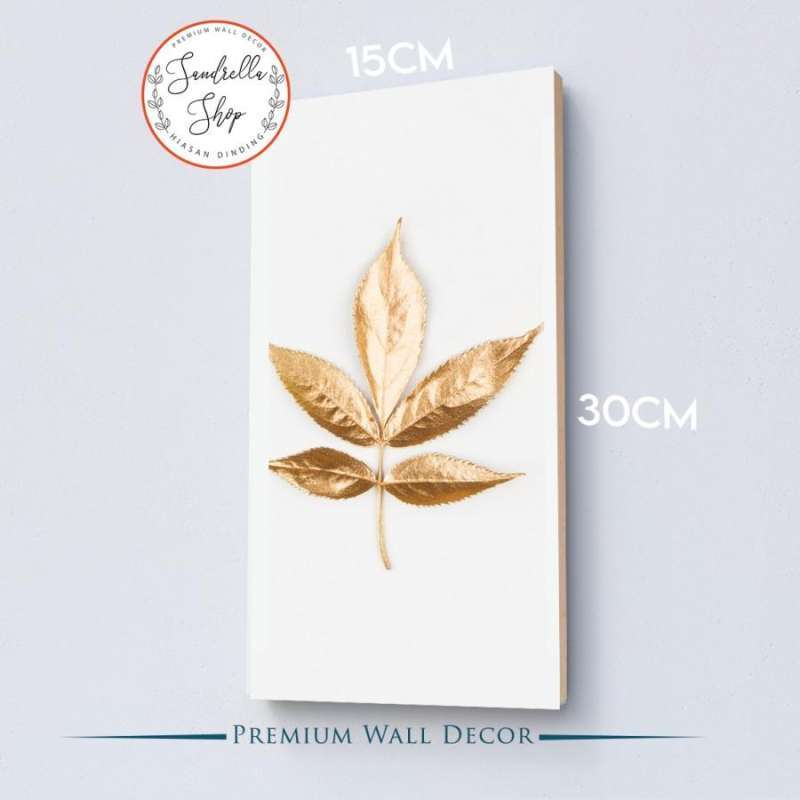 Jual Hiasan Dinding Kayu Tropical Leaf Daun Natural Gold Monstera Wall ...