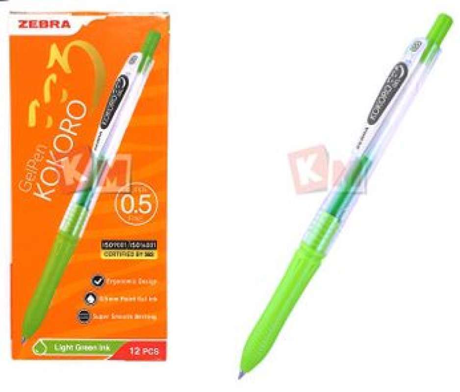 Jual Zebra - Pulpen Kokoro Gel 0.5 Mm Warna Hijau Di Seller Gramedia ...