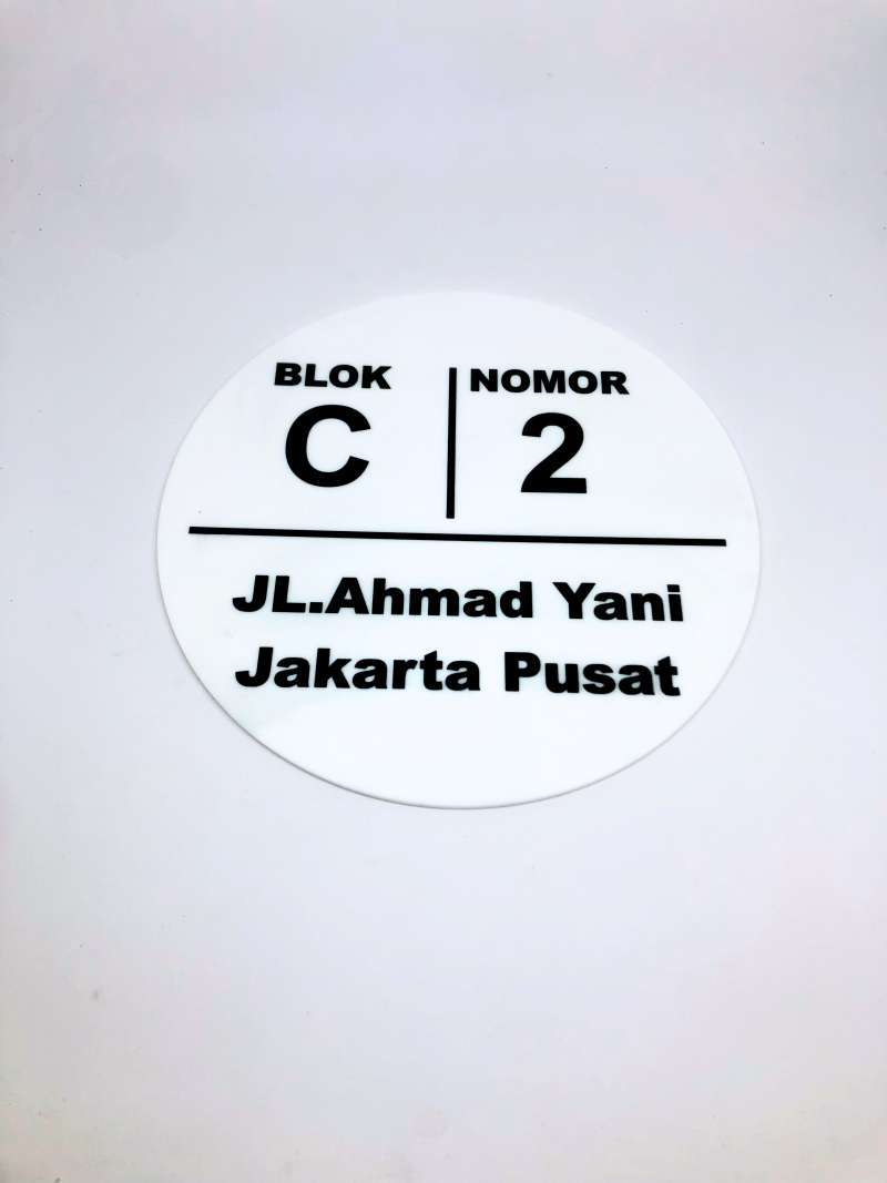 Jual Best Seller Alamat Rumah Custom Akrilik Uv Print Laser Cut Nomor ...