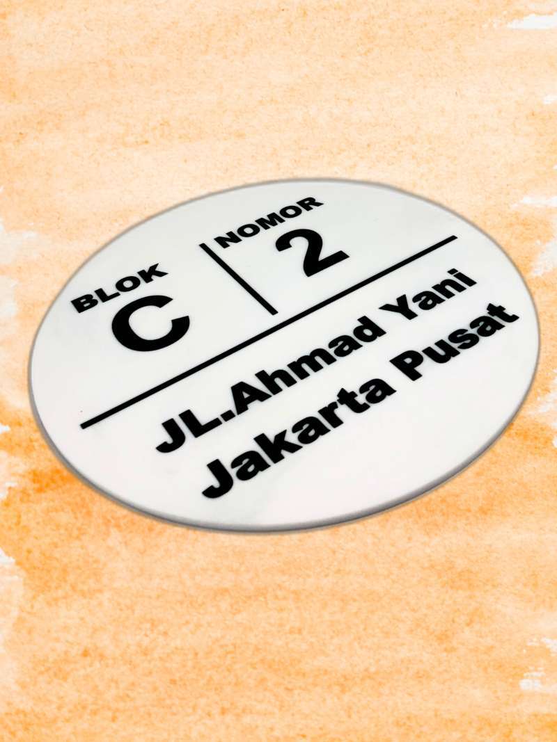 Jual Best Seller Alamat Rumah Custom Akrilik Uv Print Laser Cut Nomor ...