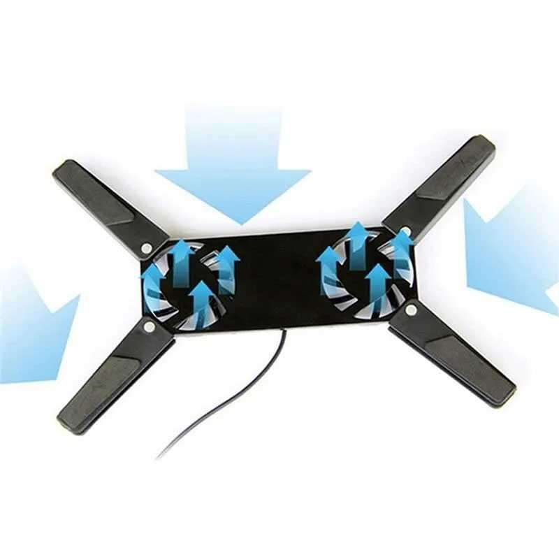 Jual Kingcooler Notebook Laptop Cooling Pad Lipat Portable X Stand Dual ...