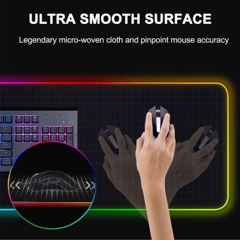 Promo 100% Produk Ori Gaming Mousepad Karet Led Xl Rgb Mouse Pad ...