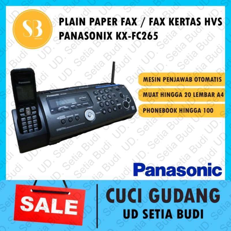 Promo 100% Produk Ori Mesin Fax Kertas Hvs / Plain Paper Fax Panasonic Kx-fc265 Diskon 23% Di ...