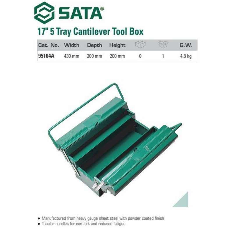 Jual Tool Box Besi Tingkat 95104a 5 Cantlever Tool Chest Sata Tools Di ...