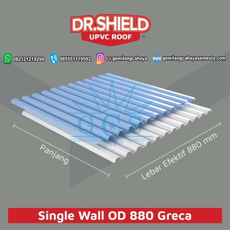 Jual Dr.shield 0d 880 Greca - 5 Meter (single Layer) - Atap Upvc Di ...