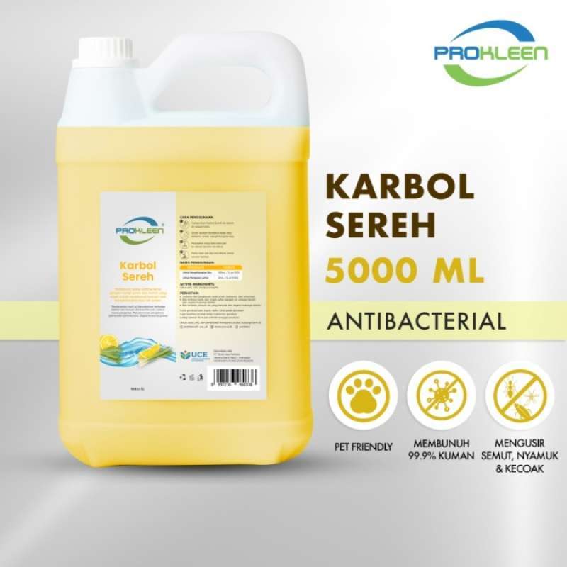 Jual Prokleen Karbol Sereh Antibacterial Premium 5 Liter - Karbol Wangi ...