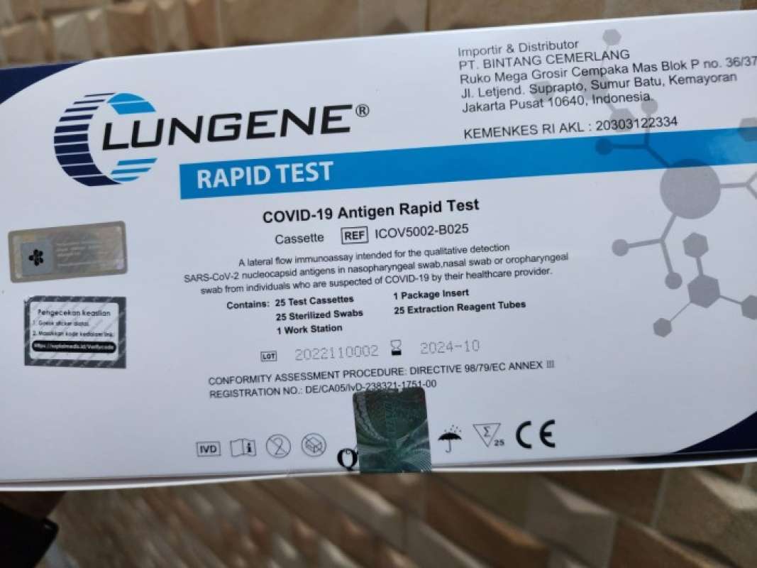 Jual Lungene Swab Antigen Isi 25 Akl Kemenkes Di Seller Velvet Store ...