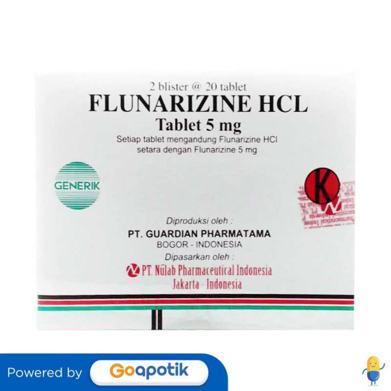 Jual Flunarizine Hcl Guardian 5 Mg Box 40 Tablet Di Seller Apotek Sana ...