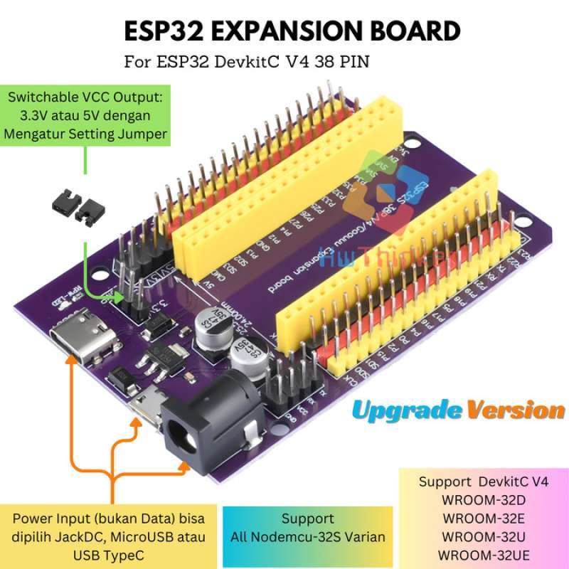 Jual Expansion Board Shield Esp32 Devkitc V4 Nodemcu-32s 38pin 38 Pin ...