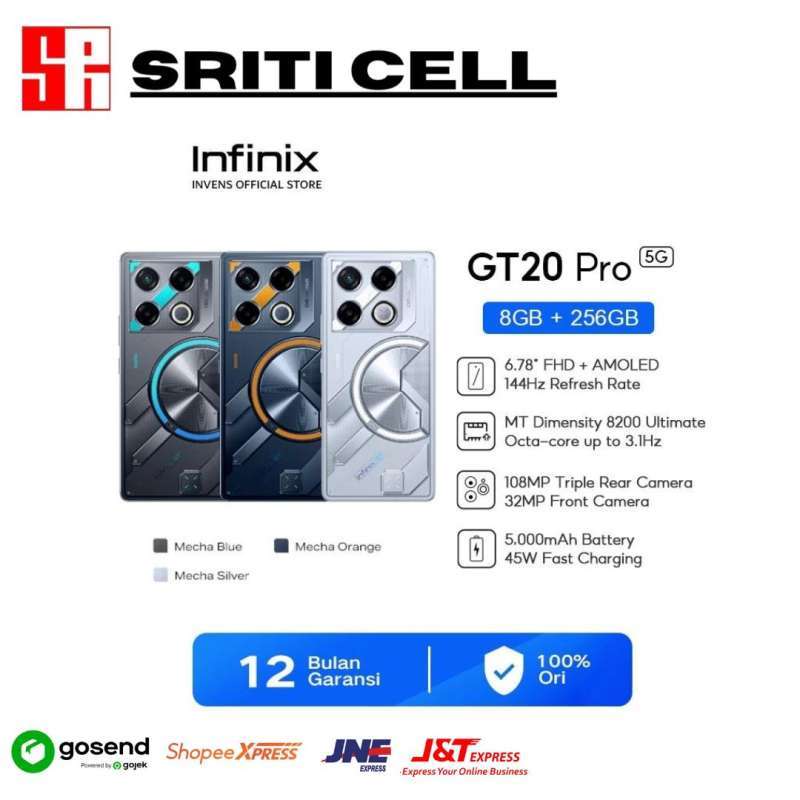 Promo Infinix Gt 20 Pro 5g 8/256 Garansi Resmi - Silver Diskon 4% Di Seller Pt Sumber Rejeki ...