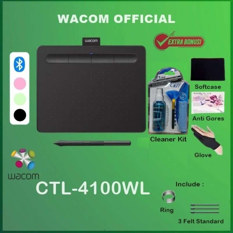 Jual Wacom Intuos Drawing Tablet Bluetooth Ctl-4100wl Ctl4100 Ctl ...