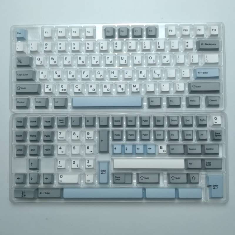 Jual Keycaps Cherry Pbt Dye Sub Light Blue Piano Japanese Root ...