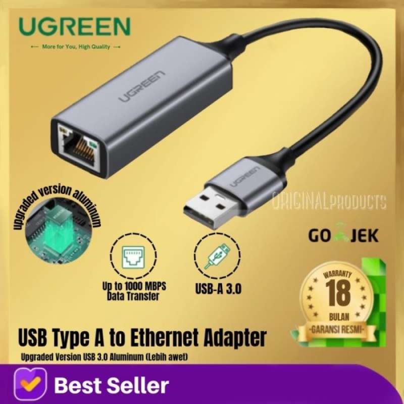 Jual Ugreen Usb 3.0 To Lan Ethernet C Hp Gigabit Adapter Converter Ke ...