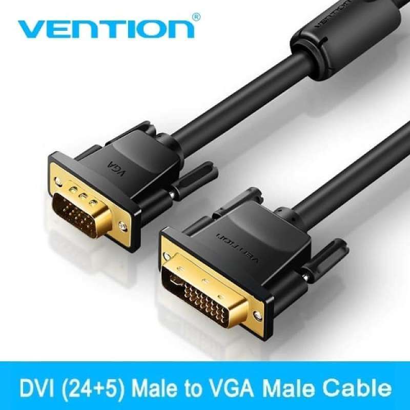 Jual Kabel Dvi-i 24+5 Pin To Vga Vention Ferrite Core 3 Meter - Eac Di ...