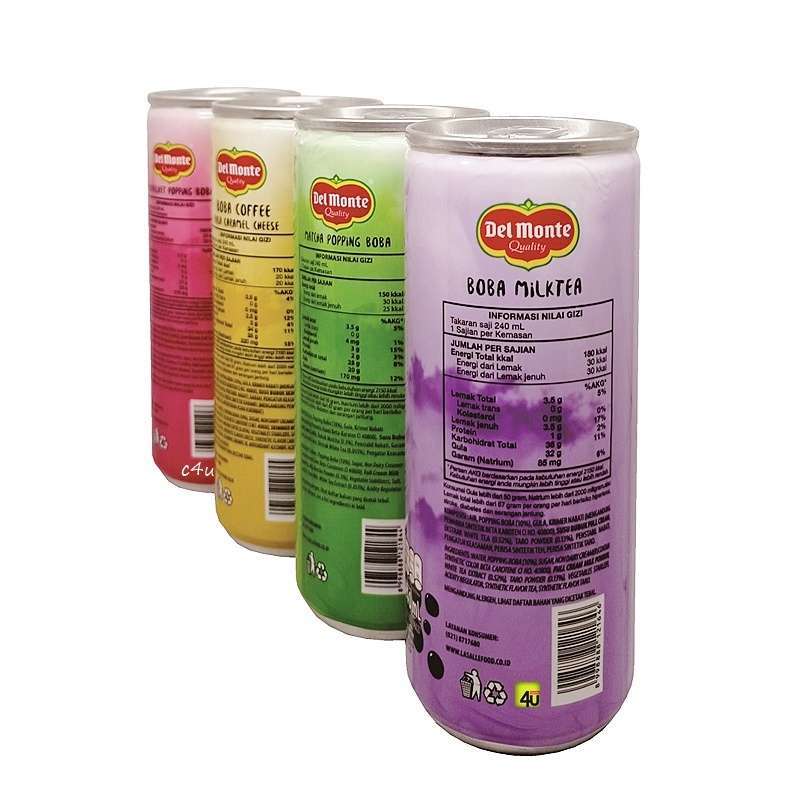 Jual Minuman Segar Delmonte - Del Monte - Delicious Boba Drink - 240 Ml ...
