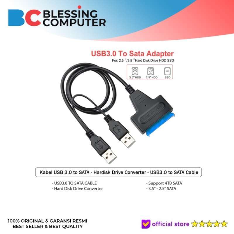 Jual Kabel Usb 3.0 To Sata - Hardisk Drive Converter - Usb3.0 To Sata ...