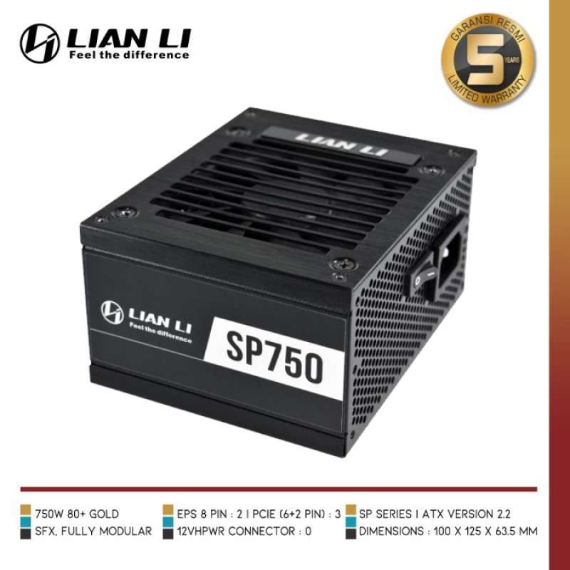 Jual Lian Li Sp750 | Psu 750w 80+ Gold Fully Modular Sfx Di Seller ...