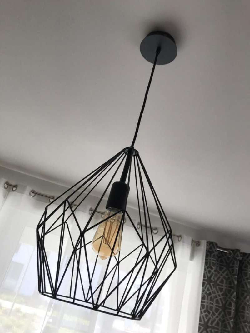 Promo Kap Lampu Gantung Diamond Flower Design Minimalis Pendant Light Besi - Hitam Diskon 23% Di ...