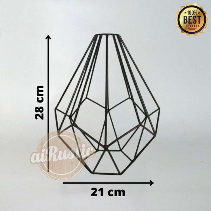 Promo Kap Lampu Gantung Diamond Flower Design Minimalis Pendant Light Besi - Hitam Diskon 23% Di ...