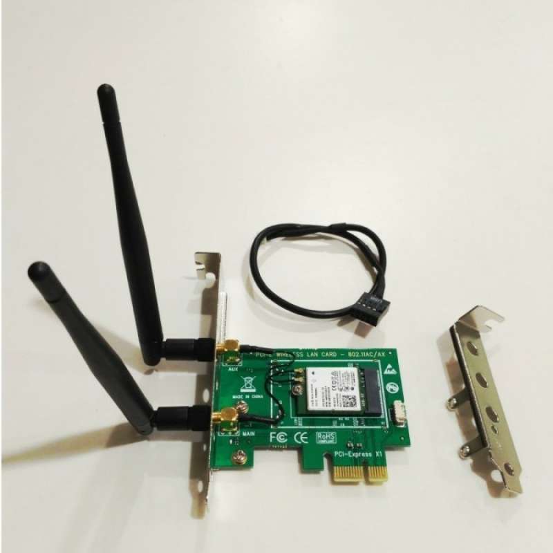 Jual Wircard Dual Band 2.4ghz/5ghz Wifi Bluetooth Rtl8821 Pci-e X1 ...