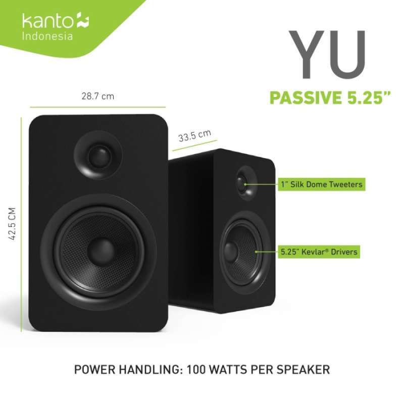 Promo Kanto Yu Passive 5.25 - Bookshelf Speakers With An Amplifier ...