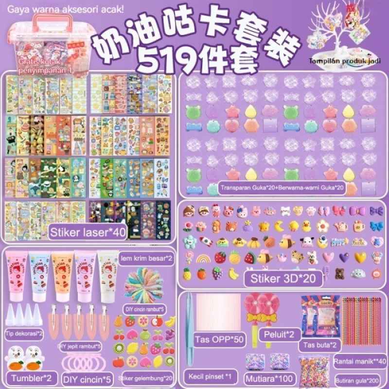 Jual 1400 Guka Cream Diy 3 Layer Box Guka Goo Card Set Cute Cartoon ...