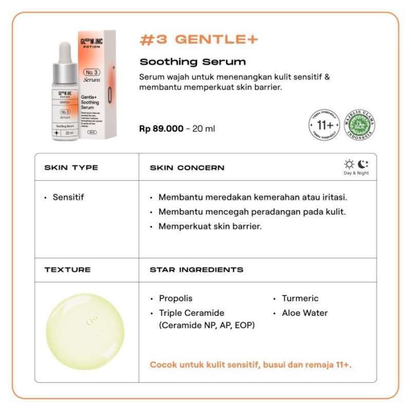 Jual Glowinc Potion Gentle+ Soothing Serum 20ml Di Seller Toko Ihsan ...