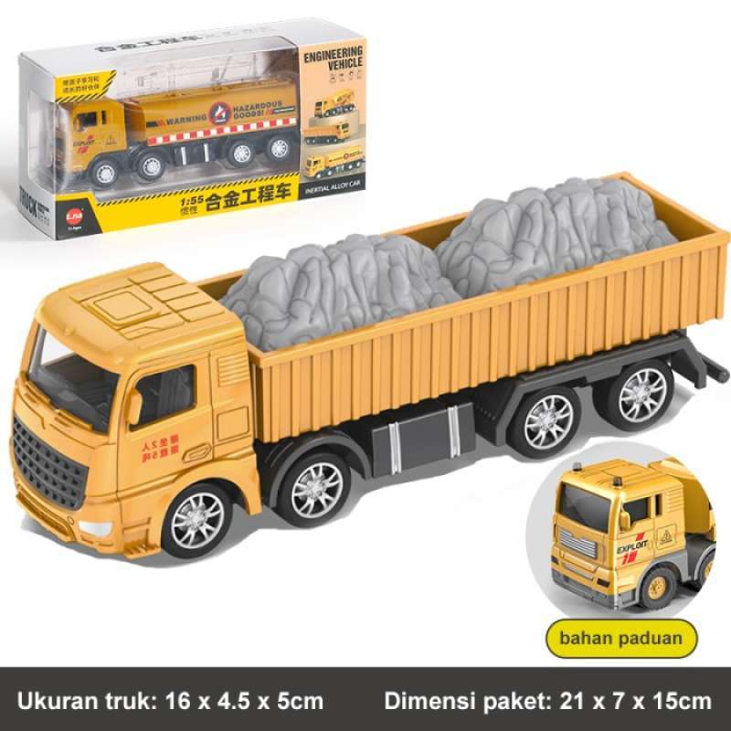 Jual Ruilin Mainan Mobil Konstruksi Set Mobil Inersia Anak Forklift ...