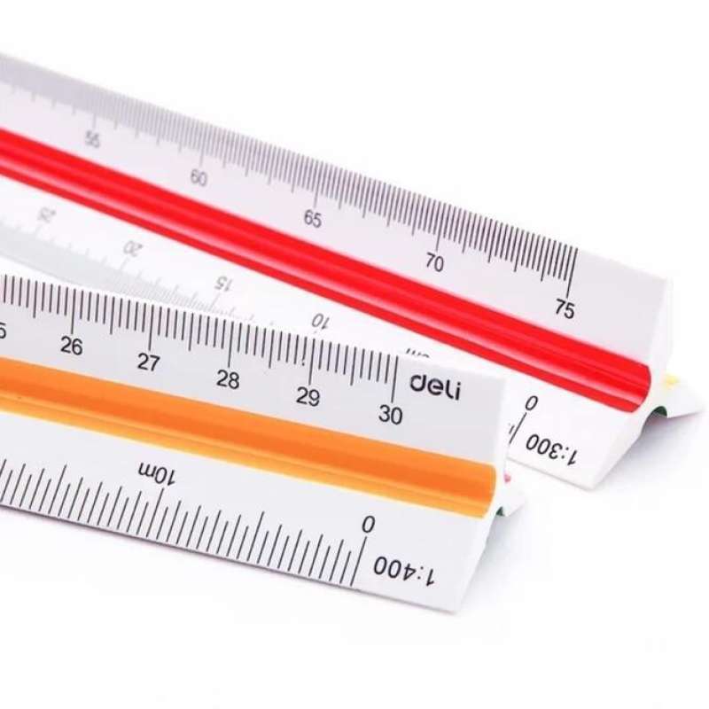 Jual Penggaris Mistar Segitiga Skala Metrik 30 Cm Deli 8930 Gambar ...