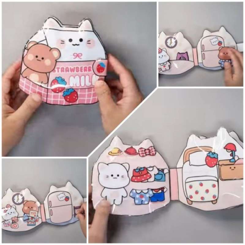 Jual Toca Boca Squishy Book - Strawberry Milk Paper Doll Mainan ...