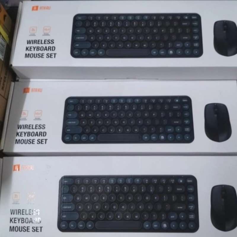 Promo 100% Produk Ori Ataru Wireless Keyboard K921 Dan Mouse M31 Biru ...