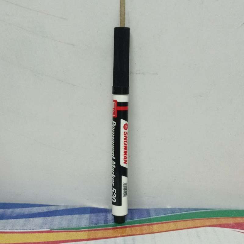 Jual Spidol Permanen Snowman G520 Hitam Permanent Marker / 1 Pack = 12 ...
