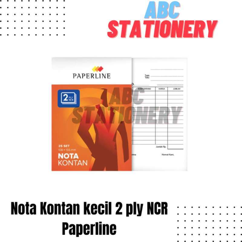 Jual Nota Kontan Kecil 2 Ply Ncr Paperline (kelipatan 10 Buku) Di ...