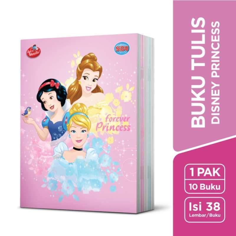 Jual Sidu Buku Tulis Disney Princess 38 Lembar - 10 Buku Sdu Eb 38 Pri ...