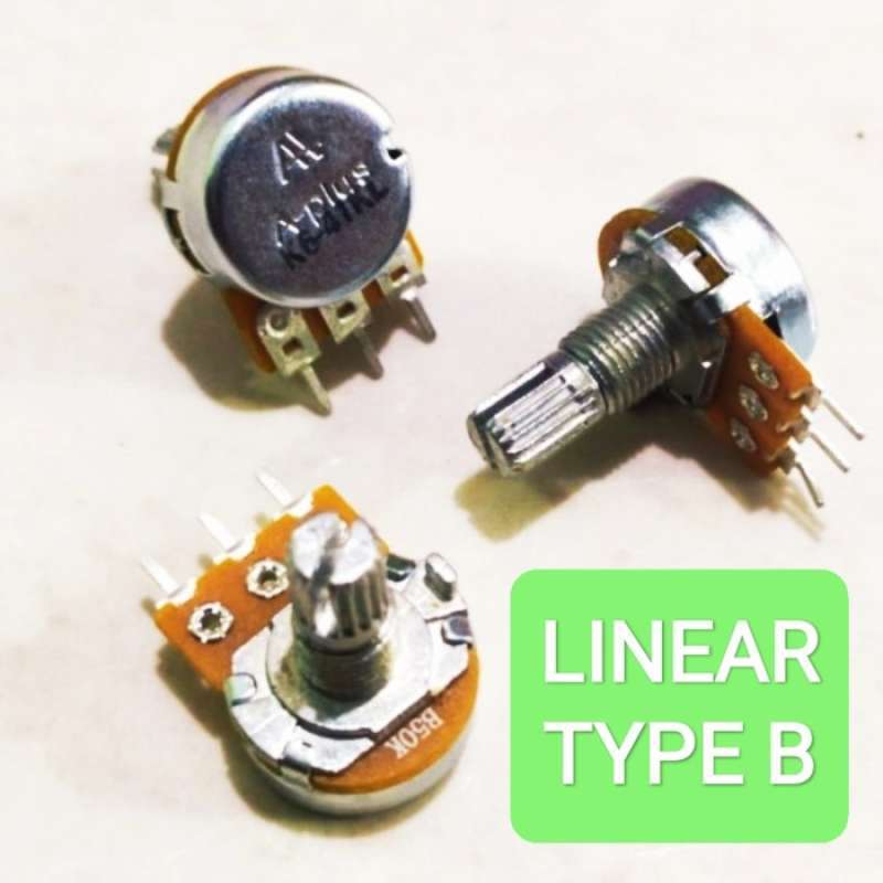 Jual Potensiometer Linear Rotary 41klik As Pendek / Potensio Rotary ...