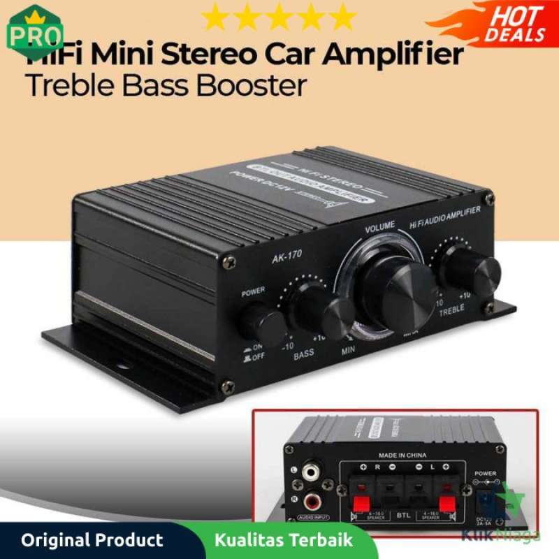 Jual Lepy Hi-fi Mini Stereo Car Audio Amplifier Treble Bass Booster ...