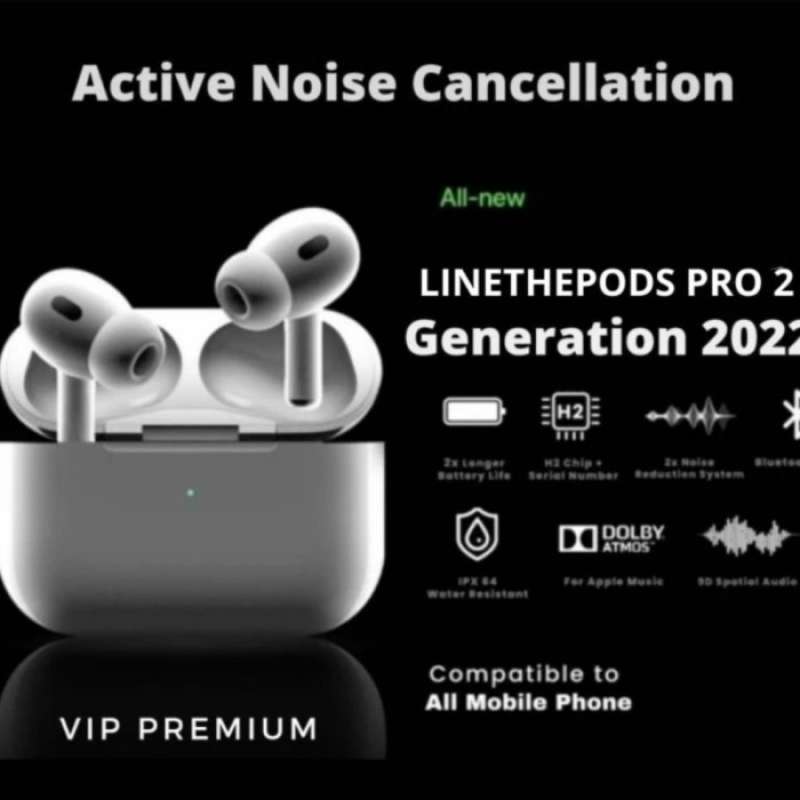 Jual [premium] Vipthepods Pro 2 Wireless Earphone Bluetooth With Anc ...