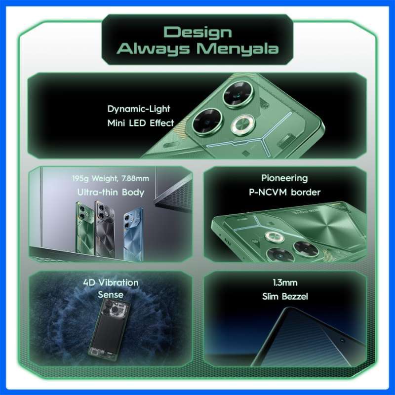 Promo Tecno Pova 6 8/256gb & 12/256gb, 70w Ultra Charger 6000 Mah ...